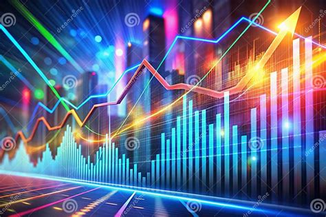 Dynamic Data Visualization Stunning Long Exposure Charts And Graphs For Business Insights Stock
