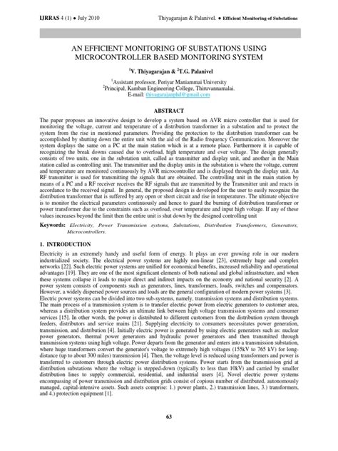 Micro Controller Base Monitoring System Pdf Electric Power Transmission Electrical Substation