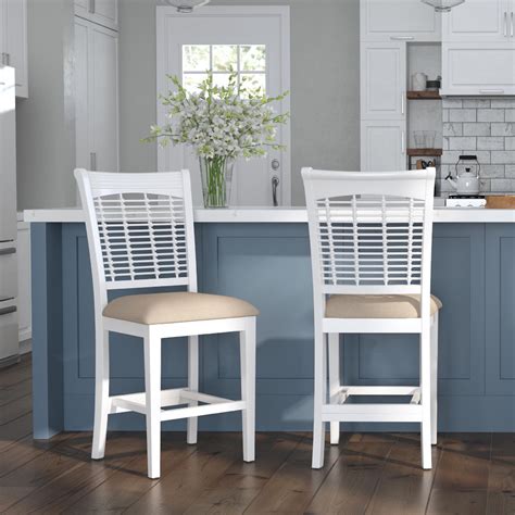 Hillsdale Farmhouse Wooden Bayberry 42 5 Coastal Counter Stool In