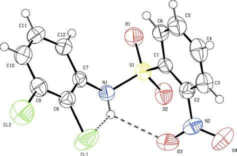The Molecular Structure Of The Title Compound Showing The Atom