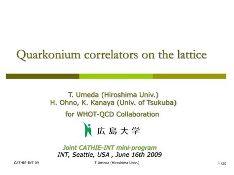 Ppt Quarkonium Correlators On The Lattice Powerpoint Presentation Free Download Id 3946527