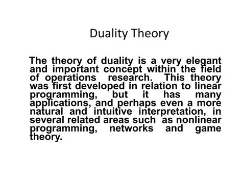 Duality in Linear Programming | PPTX | Computing | Technology & Computing