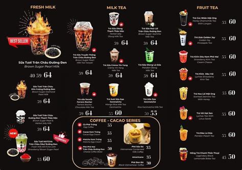 Tìm Hiểu Menu Xing Fu Tang Trà Sữa Đài Loan Chuẩn đậm Vị