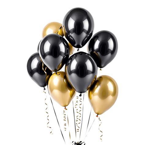 Black And Gold Balloons Pngs For Free Download
