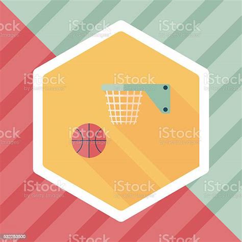 바스켓볼 평편 아이콘크기 긴 Shadow Eps10이 포함됩니다 0명에 대한 스톡 벡터 아트 및 기타 이미지 0명 구 바구니 Istock