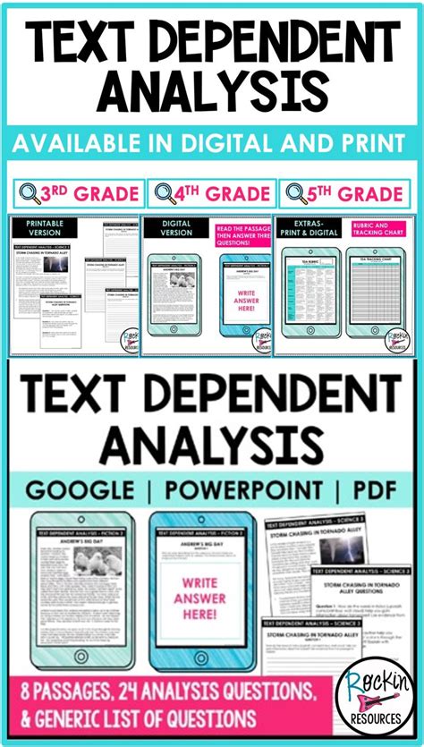 4th Grade Text Dependent Analysis Tda Text Evidence Writing Text