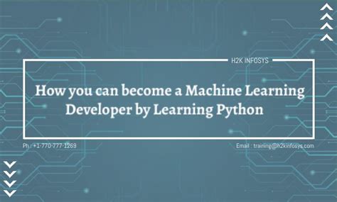 How You Can Become A Machine Learning Developer By Learning Python