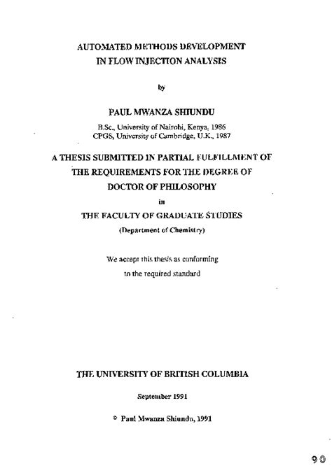 Pdf Automated Methods Development In Flow Injection Analysis Paul Shiundu