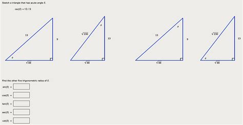 Solved Sketch A Triangle That Has Acute Angle