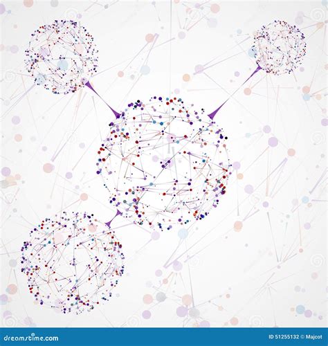 Abstract Molecular Structure Network Connection Stock Vector Illustration Of Chemist