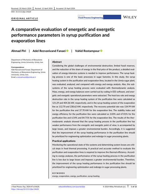A Comparative Evaluation Of Energetic And Exergetic Performance
