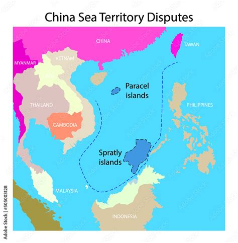 Illustration Of Geography And National Security South China Sea