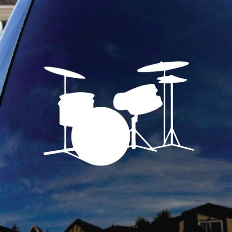 White Drum Set Silhouette
