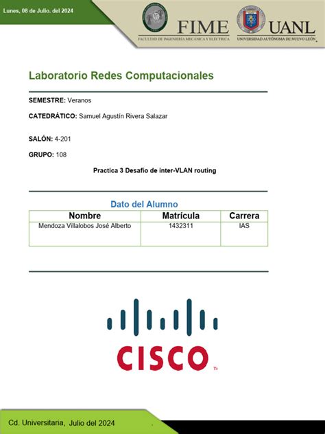 Practica 3 451 Packet Tracer Inter Vlan Routing Challenge Es Xl