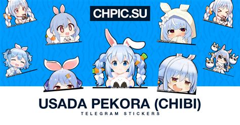 Usada Pekora Chibi Telegram Stickers