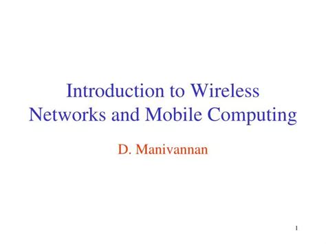 Ppt Introduction To Wireless Networks And Mobile Computing Powerpoint Presentation Id 5586011