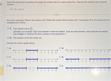 Solved Solve The Polynomial Inequality And Graph The