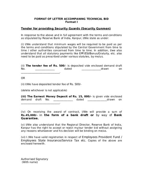 Request For Proposal Rfp For Providing Security Services Doc Template Pdffiller