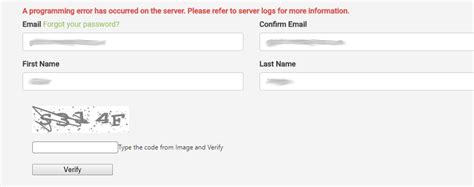 The Message A Programming Error Has Occurred Displays When Attempting