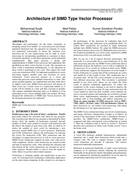 Vector Processors Pdf Central Processing Unit Parallel Computing