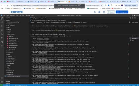 c4w1 assignment data modeling with dbt lab parsing error data