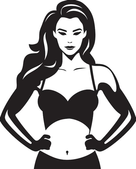 A Woman With Long Hair And A Black Bikini On Her Belly Premium Ai