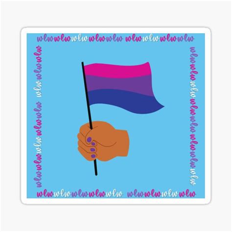 Wlw Bisexual Pride 3 Sticker For Sale By Veggielizzie Redbubble