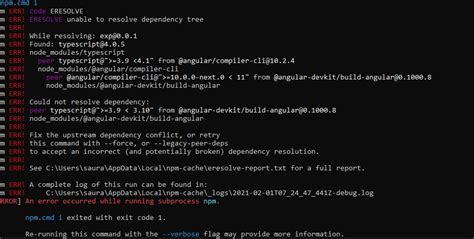 javascript ionic unable to resolve dependency tree stack overflow
