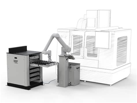 Compact Robot Cell For Cnc Collaborative Robot Machine Tending