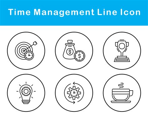 Time Management Vector Icon Set 21458274 Vector Art At Vecteezy