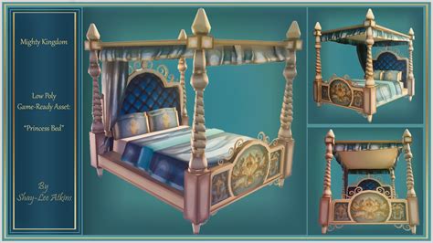 Shay Lee Atkins Mighty Kingdom Art Test Low Poly Princess Bed