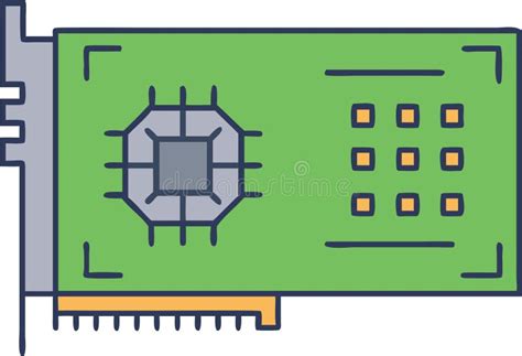 Gpu Graphics Card Illustration Computer Hardware And Gaming Technology Vector Stock Illustration Gpu Graphics Card Illustration Computer Hardware And Gaming Technology Vector Stock Illustration