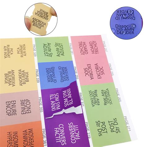 Index Tabs For Dsm 5 Color Coded Dsm 5 Tabs Laminated For Protection 80 Tab In