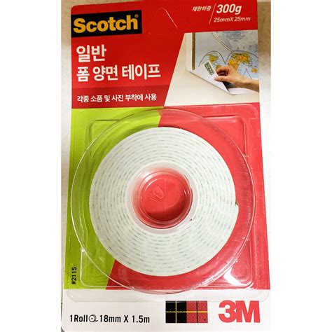 폼 양면 테이프3m 18mmx15m 300g 24개 잡화테잎양면테이프 108330원 식봄