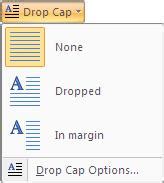 Insert A Drop Cap In Word