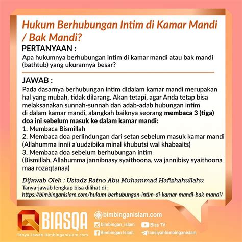 Poster Islami Apa Hukumnya Berhubungan Intim Di Kamar Mandi Atau Bak Mandi Bathtub Anda Sedang