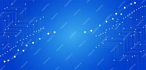 Premium Vector Abstract Blue Circuit Background With Futuristic Digital Network Design