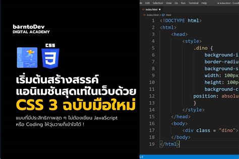 ทำ Animation แบบไวๆ ด้วย Css Borntodev เริ่มต้นเรียน เขียนโปรแกรม
