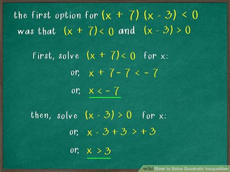 How To Solve Quadratic Inequalities With Pictures WikiHow