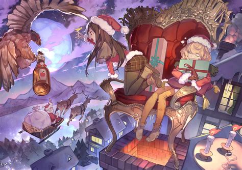 100 Anime Girl Christmas Wallpapers