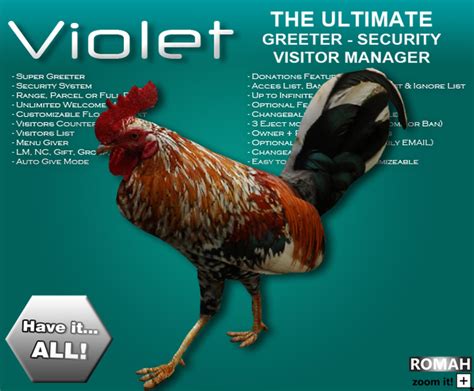 Second Life Marketplace Rooster Bot The Ultimate Greeter And Visitor