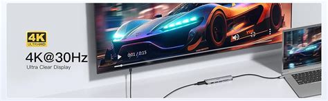 JESWO USB C Adapter Dongle 6 In 1 USB C Multiport Adapter With 2 USB 3 0 Port USB 2 0 Port 4K