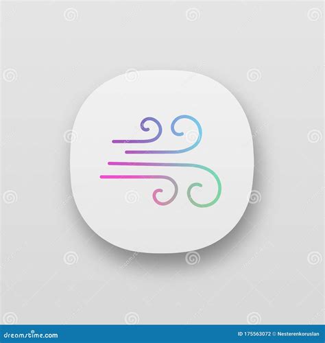 Airflow App Icon Stock Vector Illustration Of Climate 175563072