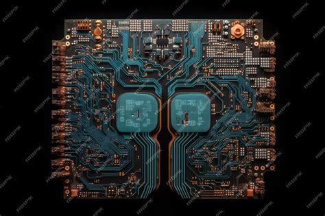Premium Ai Image Artificial Intelligence Hardware Concept Brain Made Of Circuits In The Center