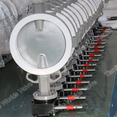 Mono Flanged Wafer Butterfly Valve With Ptfe Liner Split Body