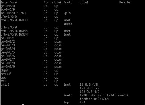 Vmx Concerns Management Interface How To Enable Other Ge Interfaces