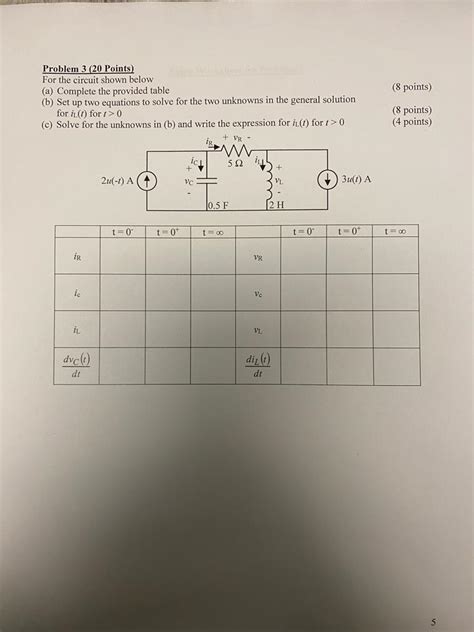 solved 8 points problem 3 20 points for the circuit