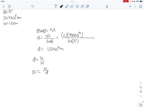 Solved A Diffraction Grating Gives A Second Order Maximum At As Angle