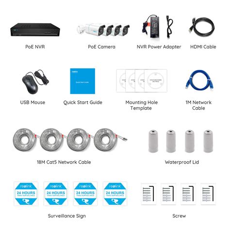 Reolink 4k Security Camera System 4pcs H 265 4k Poe Security Cameras Wired With Person Vehicle