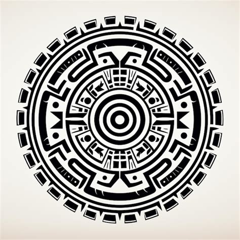 premium ai image a close up of a circular design with a pattern in